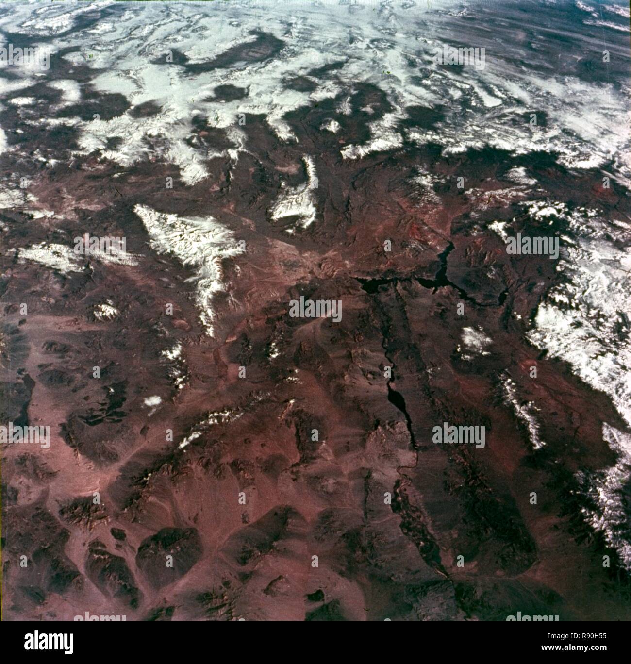 Earth from space - Las Vegas and the Mojave Desert, Nevada, USA, c1980s ...