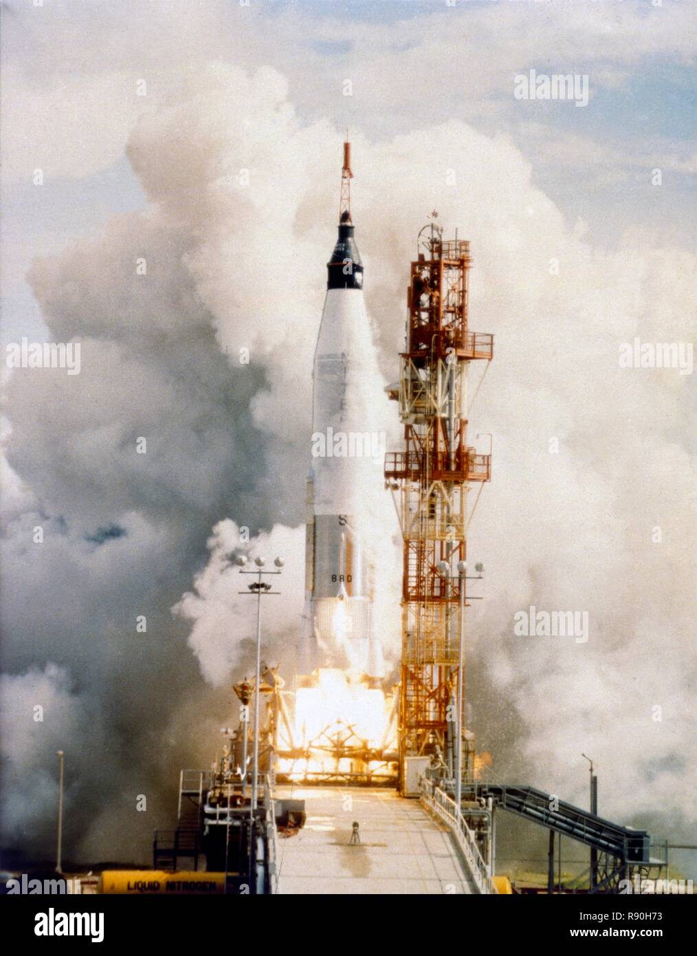Launch of Mercury-Atlas 4, Cape Canaveral Air Force Station, Florida ...