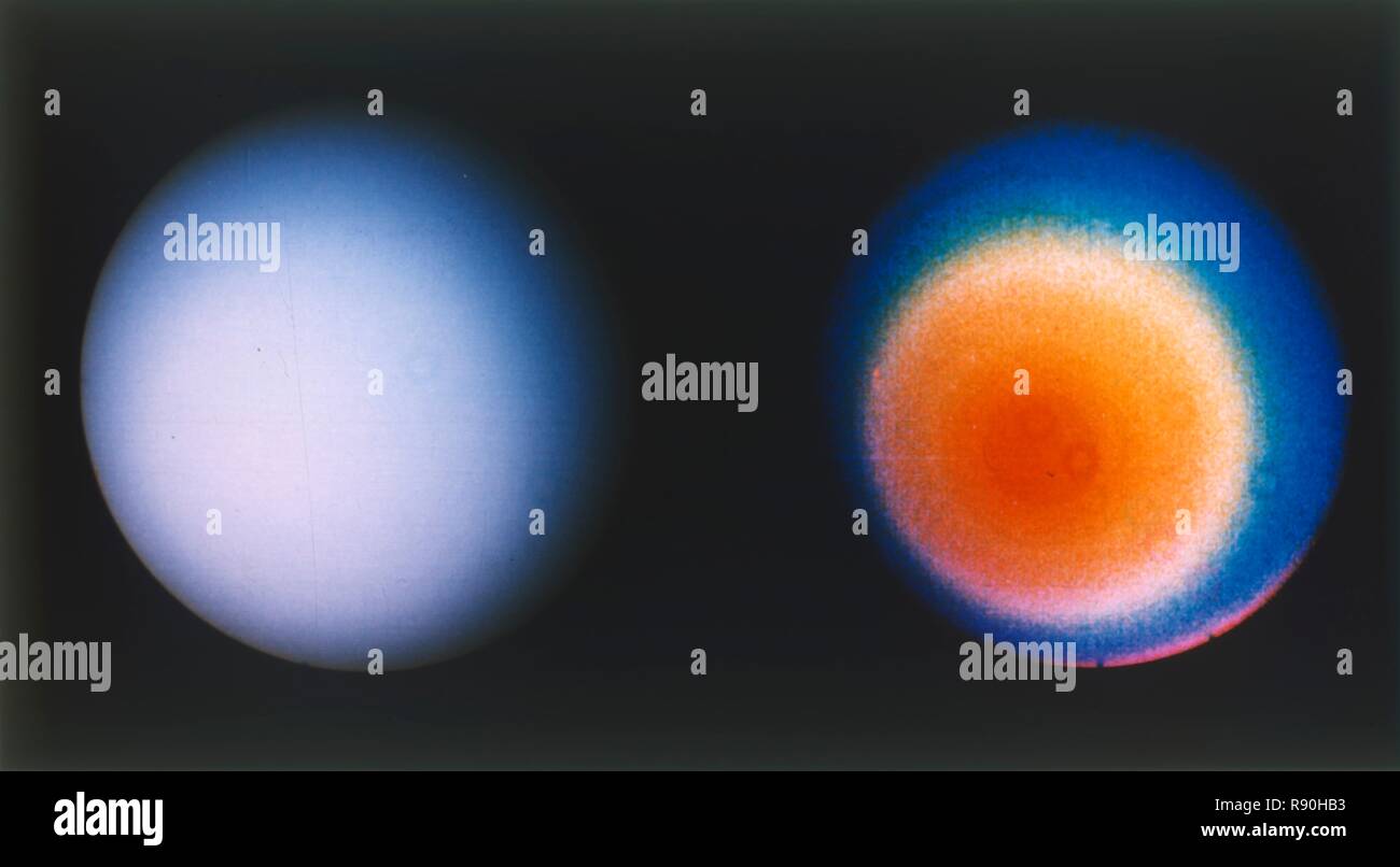 Uranus from Voyager 2 spacecraft, c1980s. Creator: NASA Stock Photo - Alamy