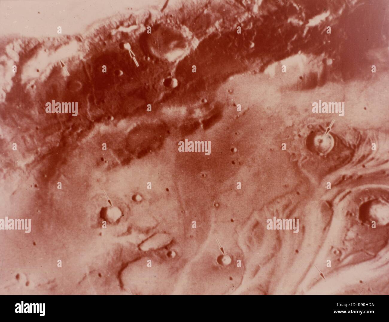 'Fog'-filled craters, Mars. Creator: NASA Stock Photo - Alamy