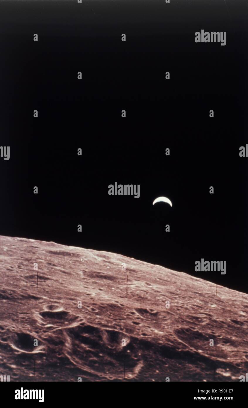 Earth from the Moon. Creator: NASA Stock Photo - Alamy