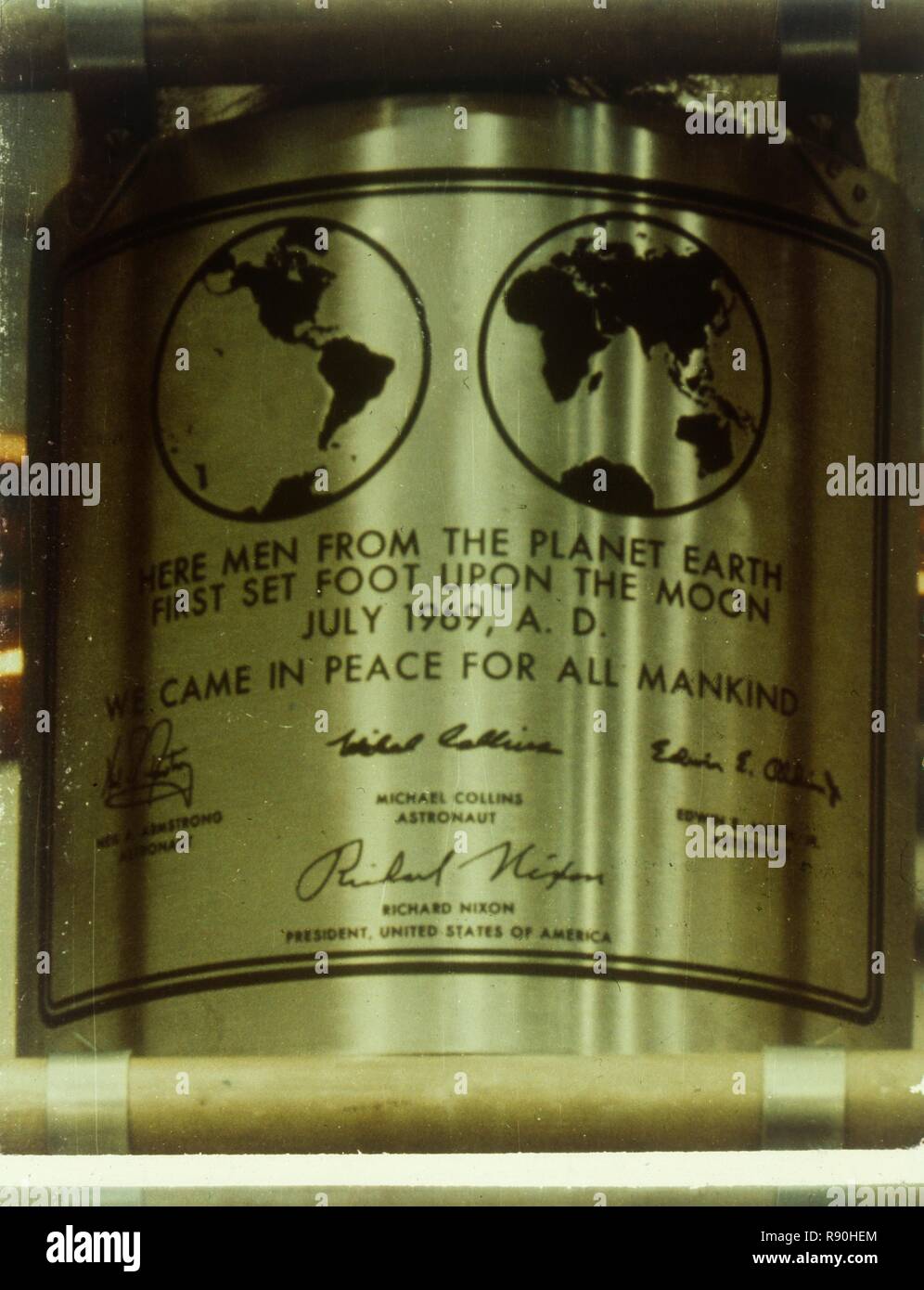 Plaques On The Moon Landing