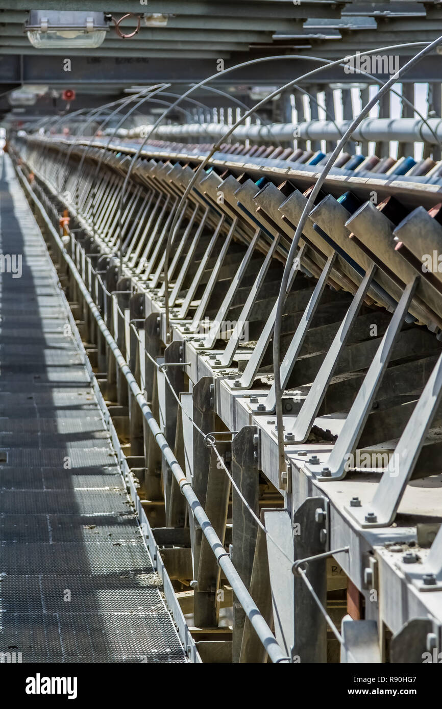 Platinum Mining and Processing of ore, Platinum rock being moved on a ...