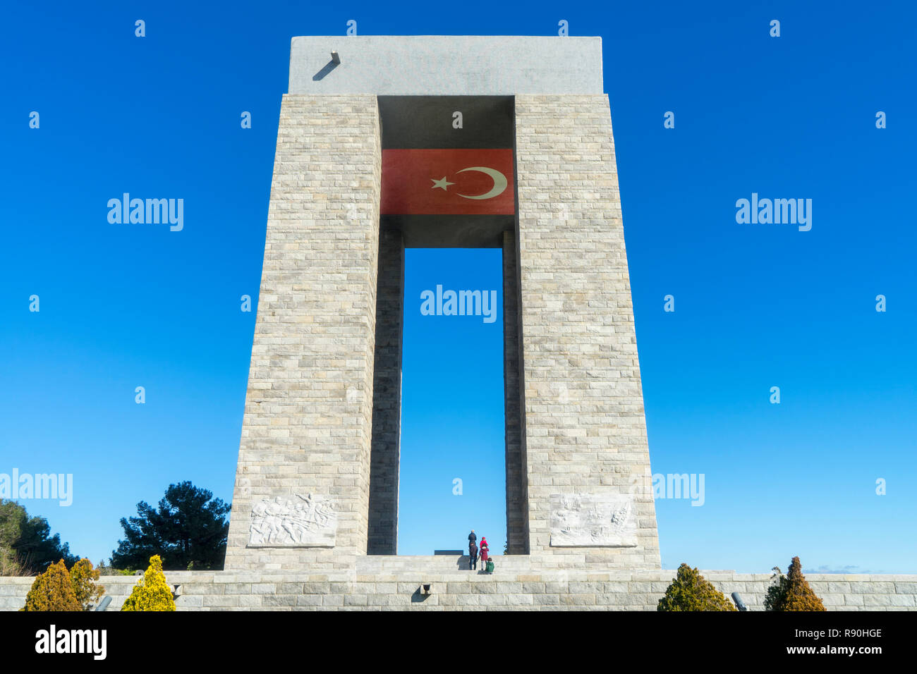 Canakkale (Dardanelles) martyrs memorial monument in Gallipoli, Turkey ...