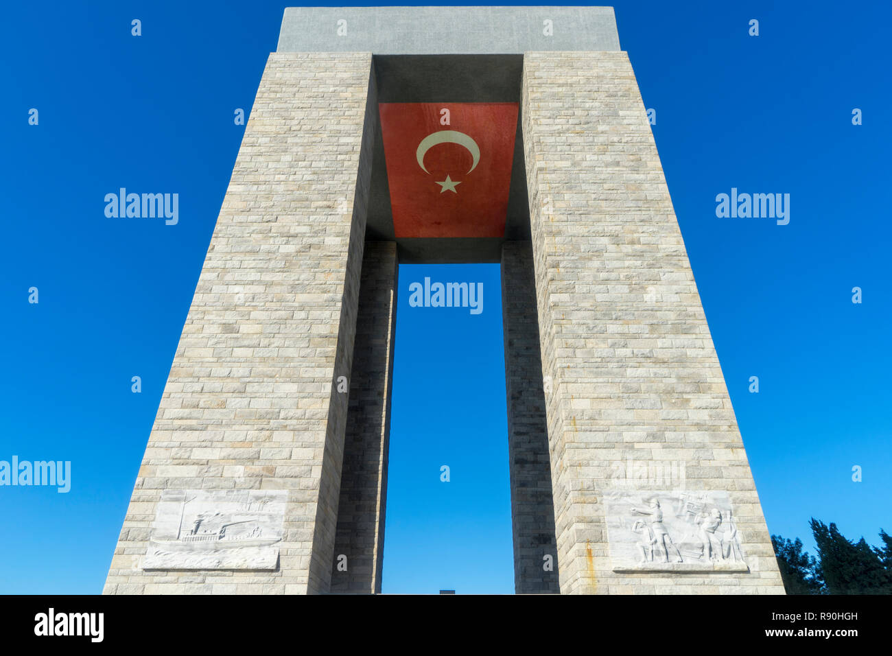 Canakkale (Dardanelles) martyrs memorial monument in Gallipoli, Turkey ...