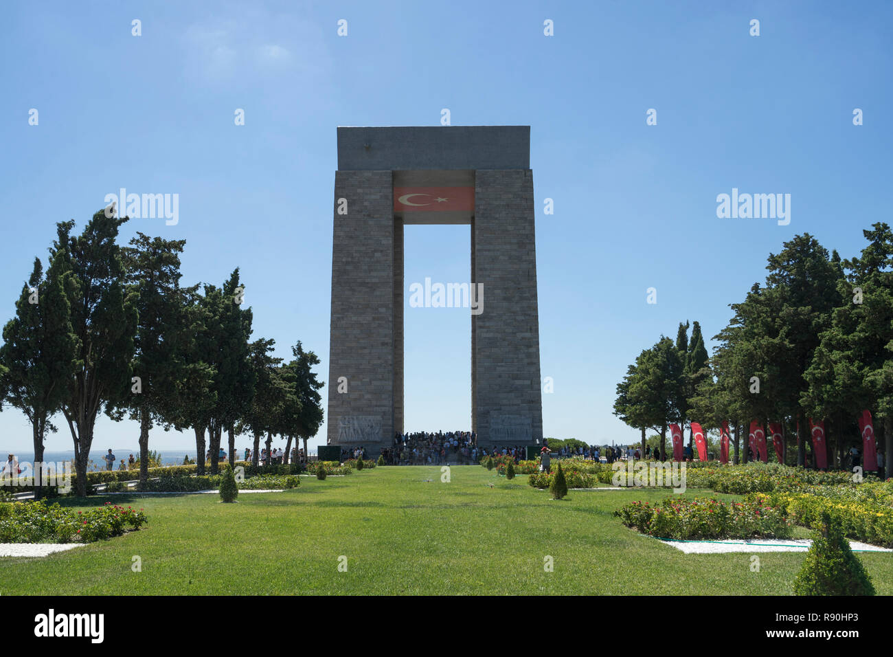 Canakkale (Dardanelles) martyrs memorial monument in Gallipoli, Turkey ...