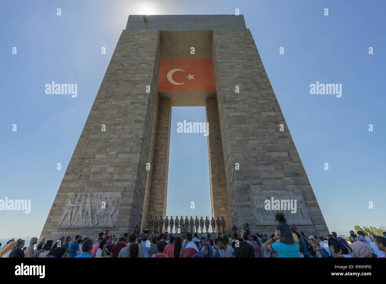 Canakkale (Dardanelles) martyrs memorial monument in Gallipoli, Turkey ...