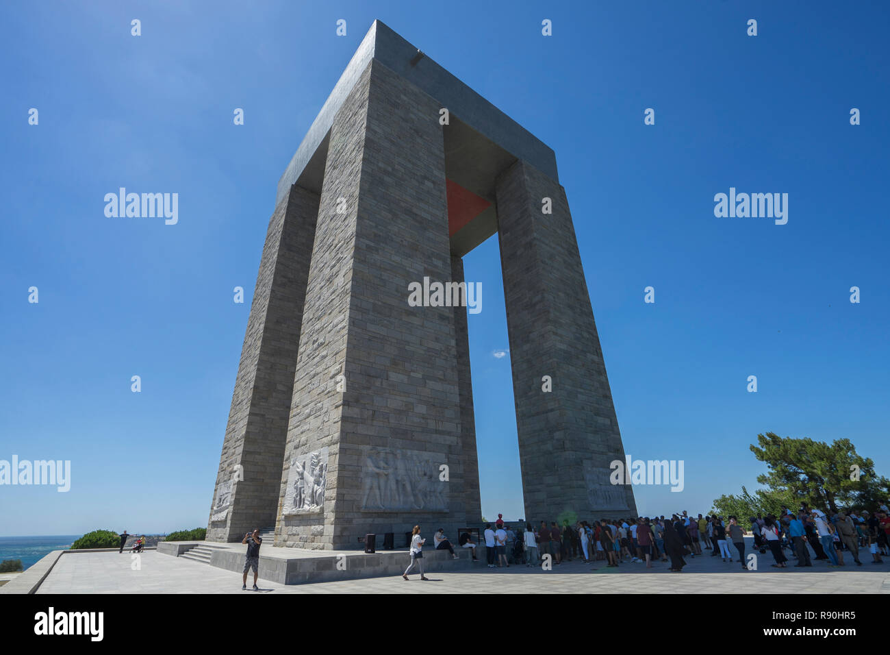 Canakkale (Dardanelles) martyrs memorial monument in Gallipoli, Turkey ...