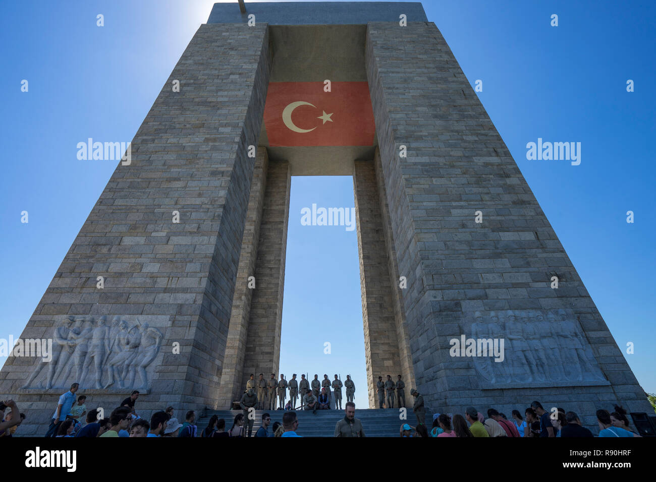 Canakkale (Dardanelles) martyrs memorial monument in Gallipoli, Turkey ...