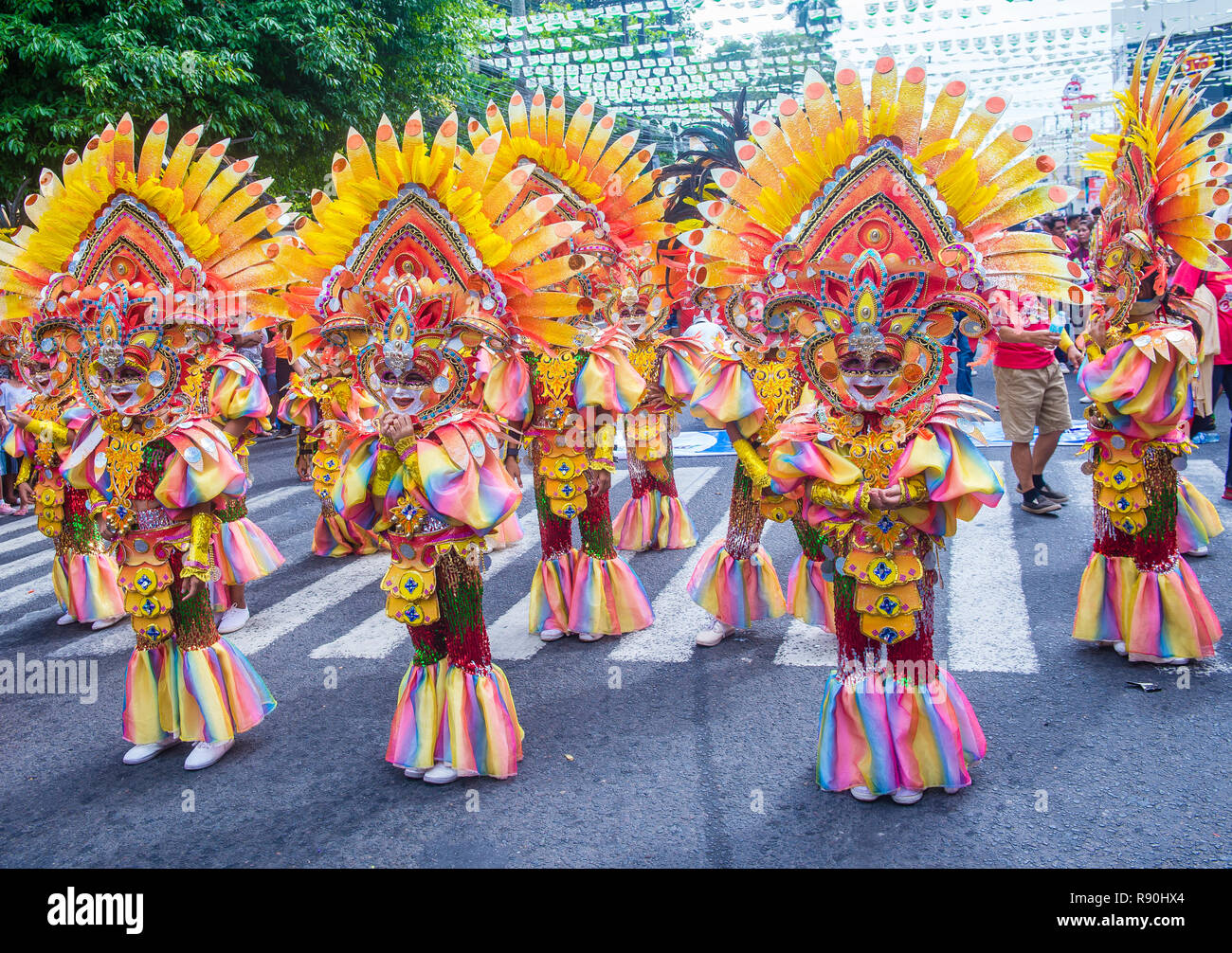Participants in the Masskara Festival in Bacolod Philippines Stock ...