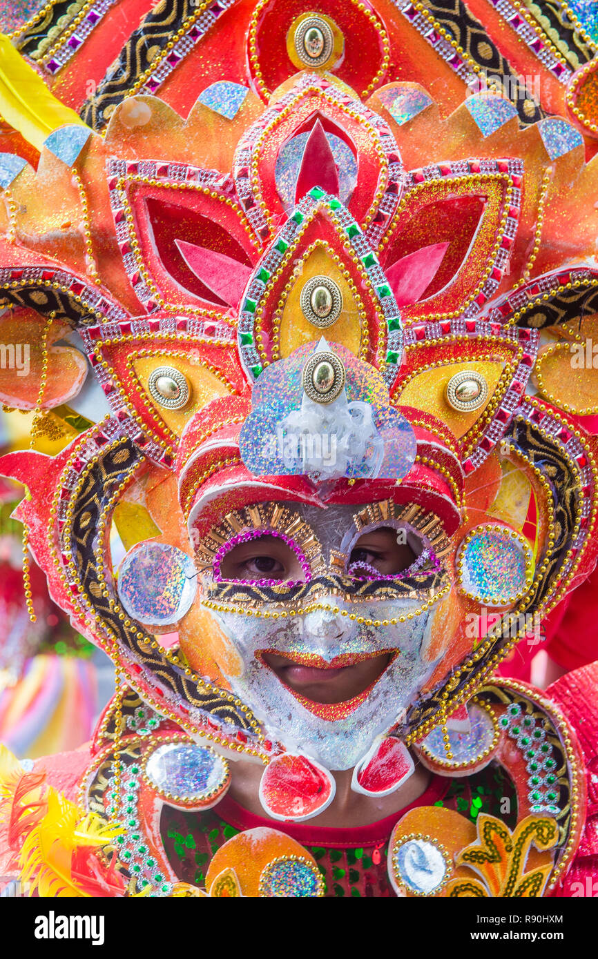 Participant in the Masskara Festival in Bacolod Philippines Stock Photo ...