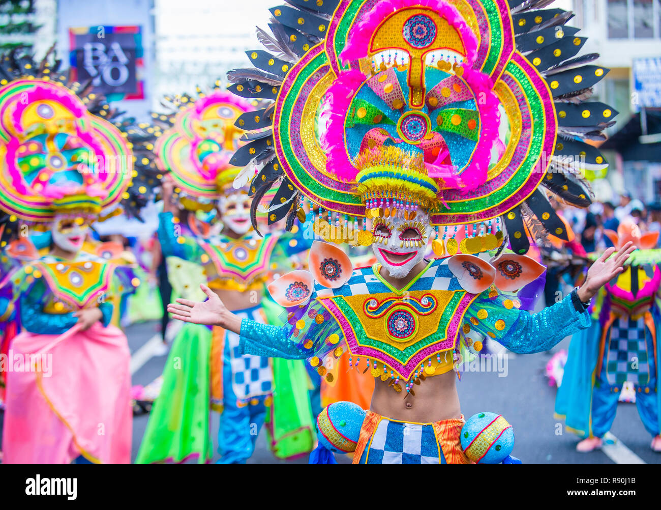 Participants in the Masskara Festival in Bacolod Philippines Stock ...