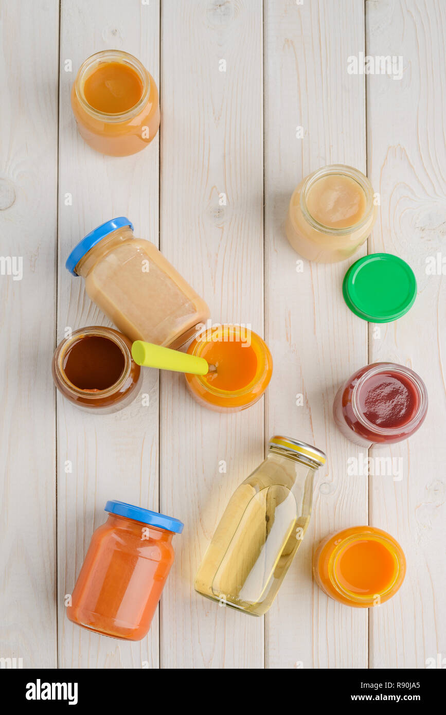 Homemade purees and juices Stock Photo - Alamy