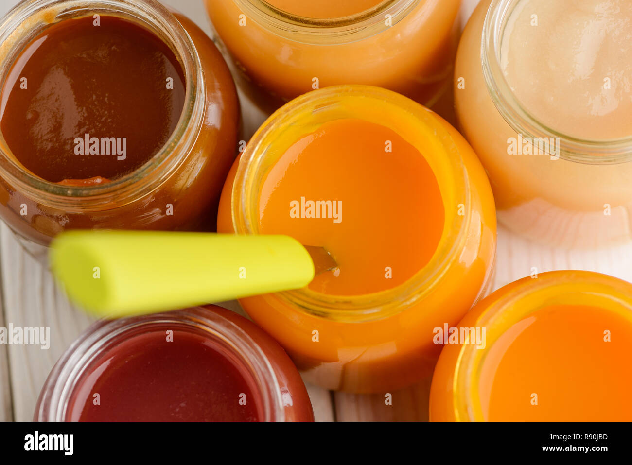 Close up on fruit puree Stock Photo - Alamy