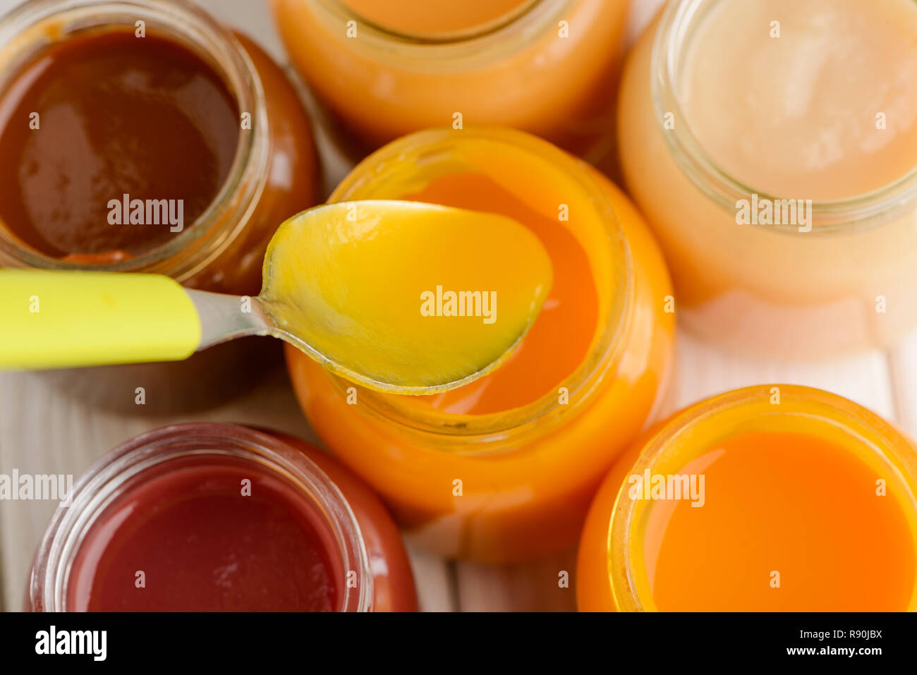 Table spoon apple puree hi-res stock photography and images - Alamy