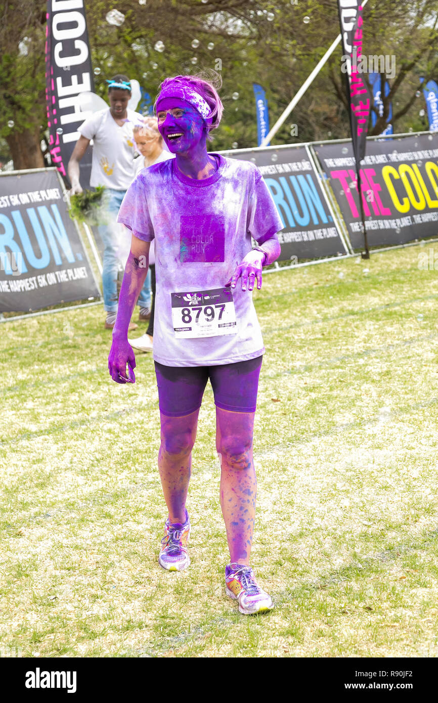 Johannesburg, South Africa, September 20, 2015, Diverse people running ...