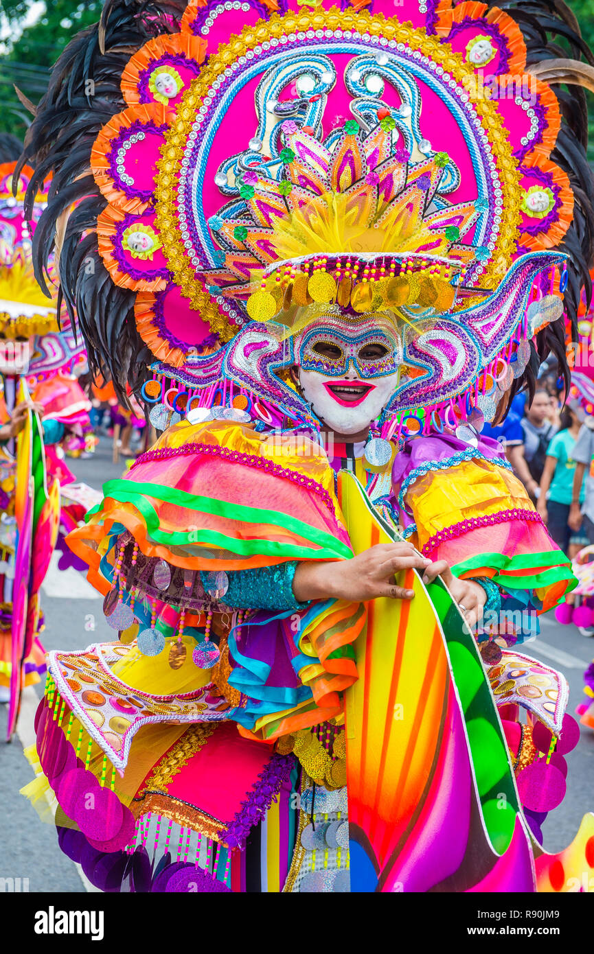 Participant in the Masskara Festival in Bacolod Philippines Stock Photo ...