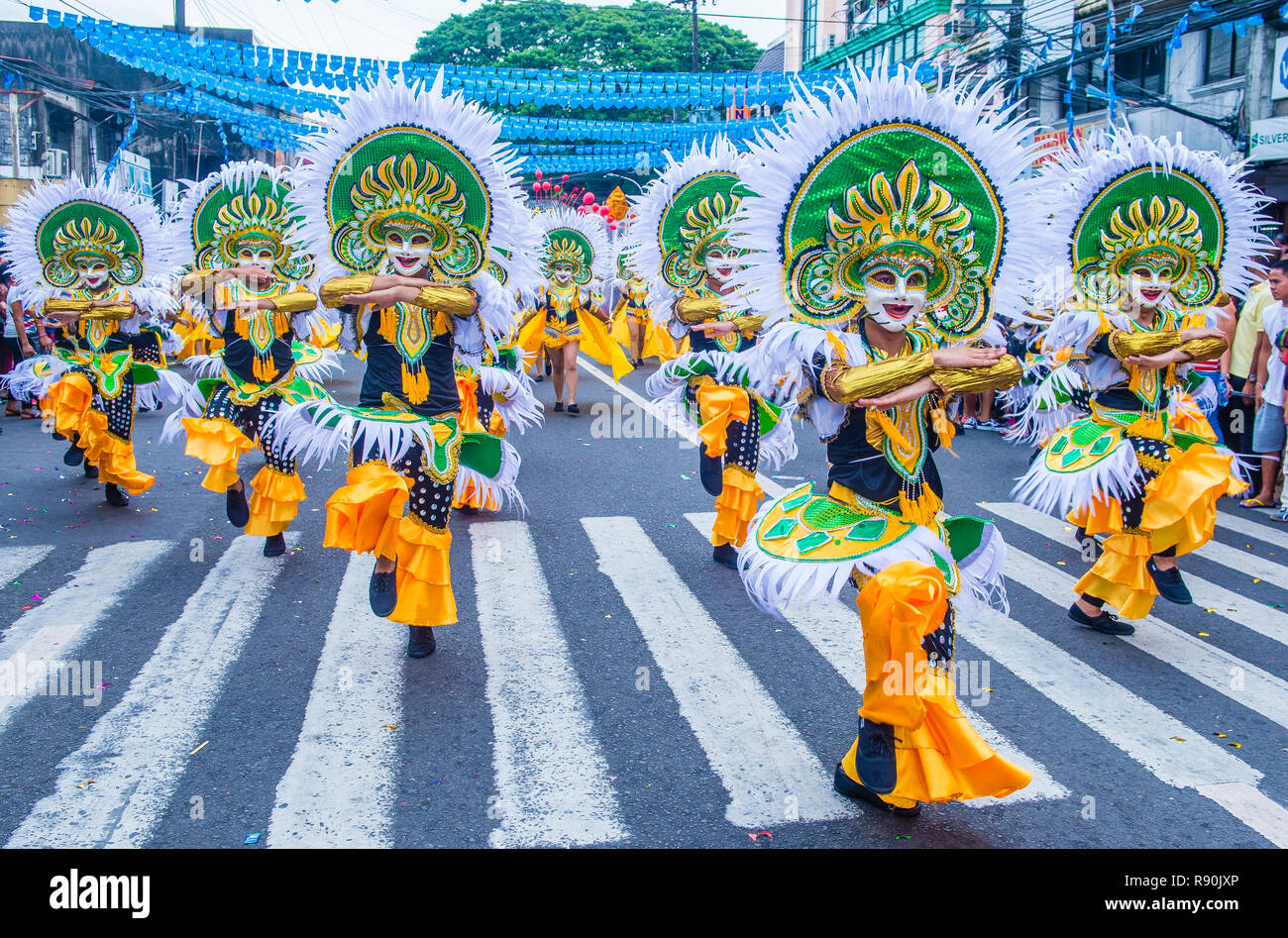 Participants in the Masskara Festival in Bacolod Philippines Stock ...