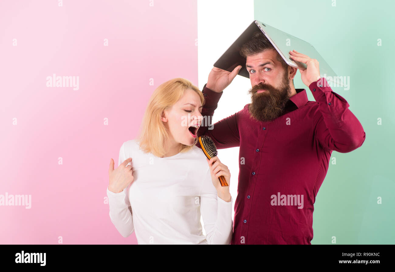 Man fed up listening her creepy voice. Crazy about her voice. Lady ...