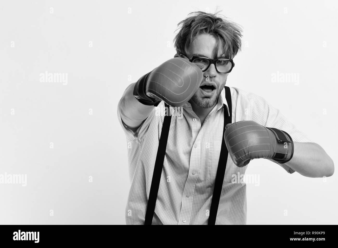 Nerd boxing hi-res stock photography and images - Alamy