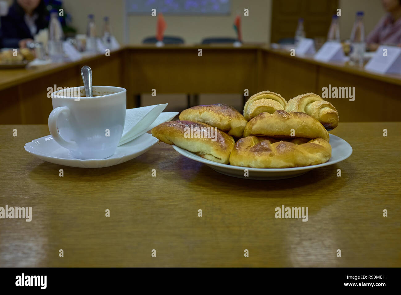 Coffee break. Business meeting between China and Belarus Stock Photo ...