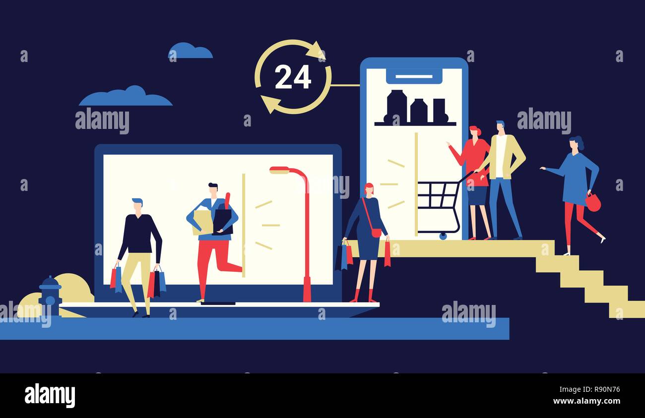 24 hour shopping concept hi-res stock photography and images - Alamy