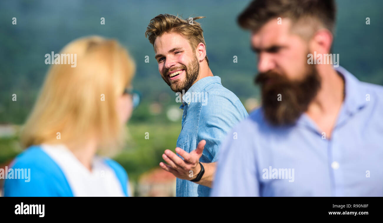 Man with beard jealous aggressive because girlfriend interested in ...