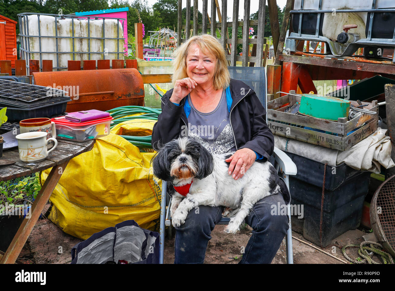 Image of LINDA PORTER and her dog IZZY, of plot 71, Eglinton Gardens ...