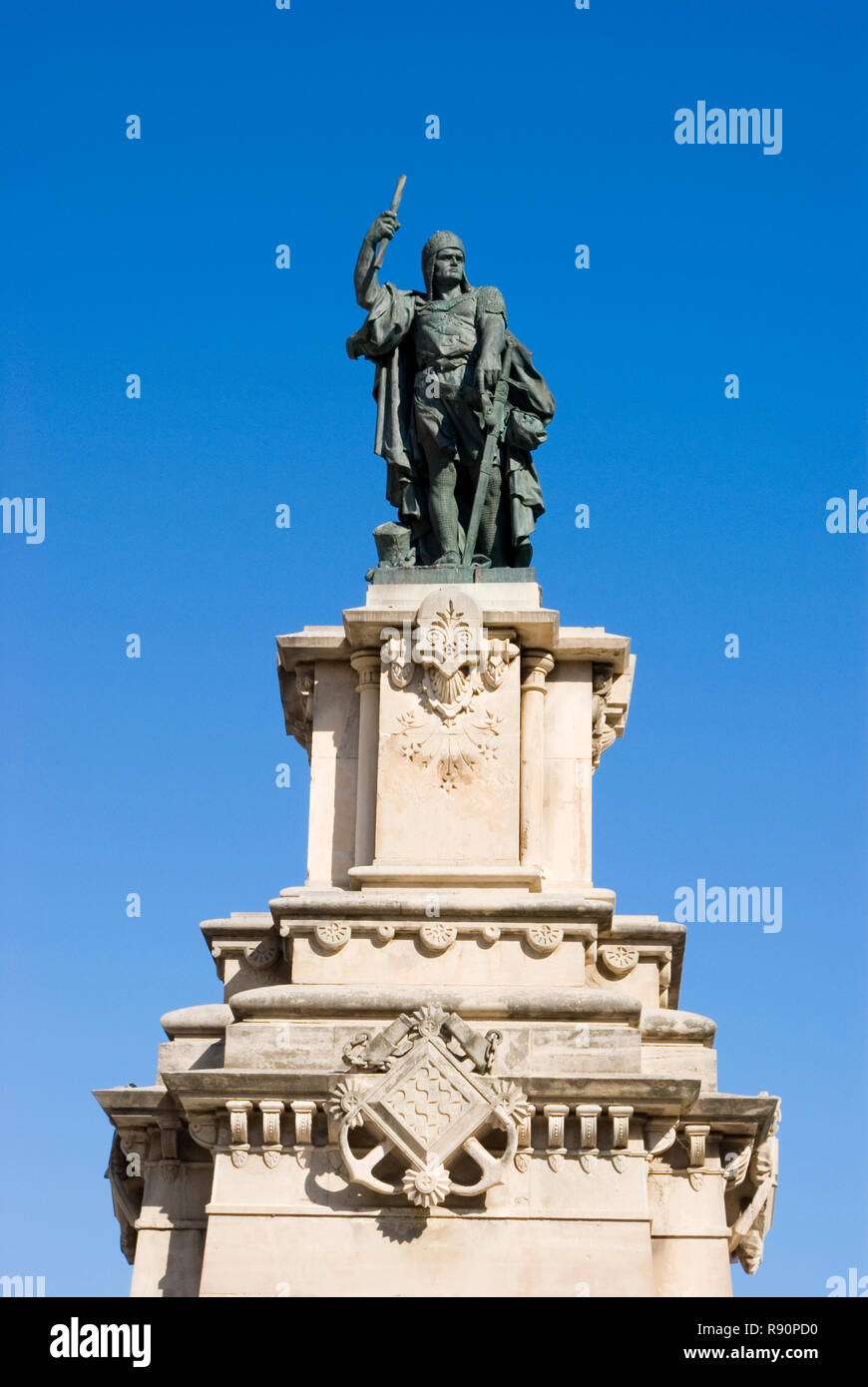 Monument to Roger of Lauria in Tarragona Stock Photo - Alamy