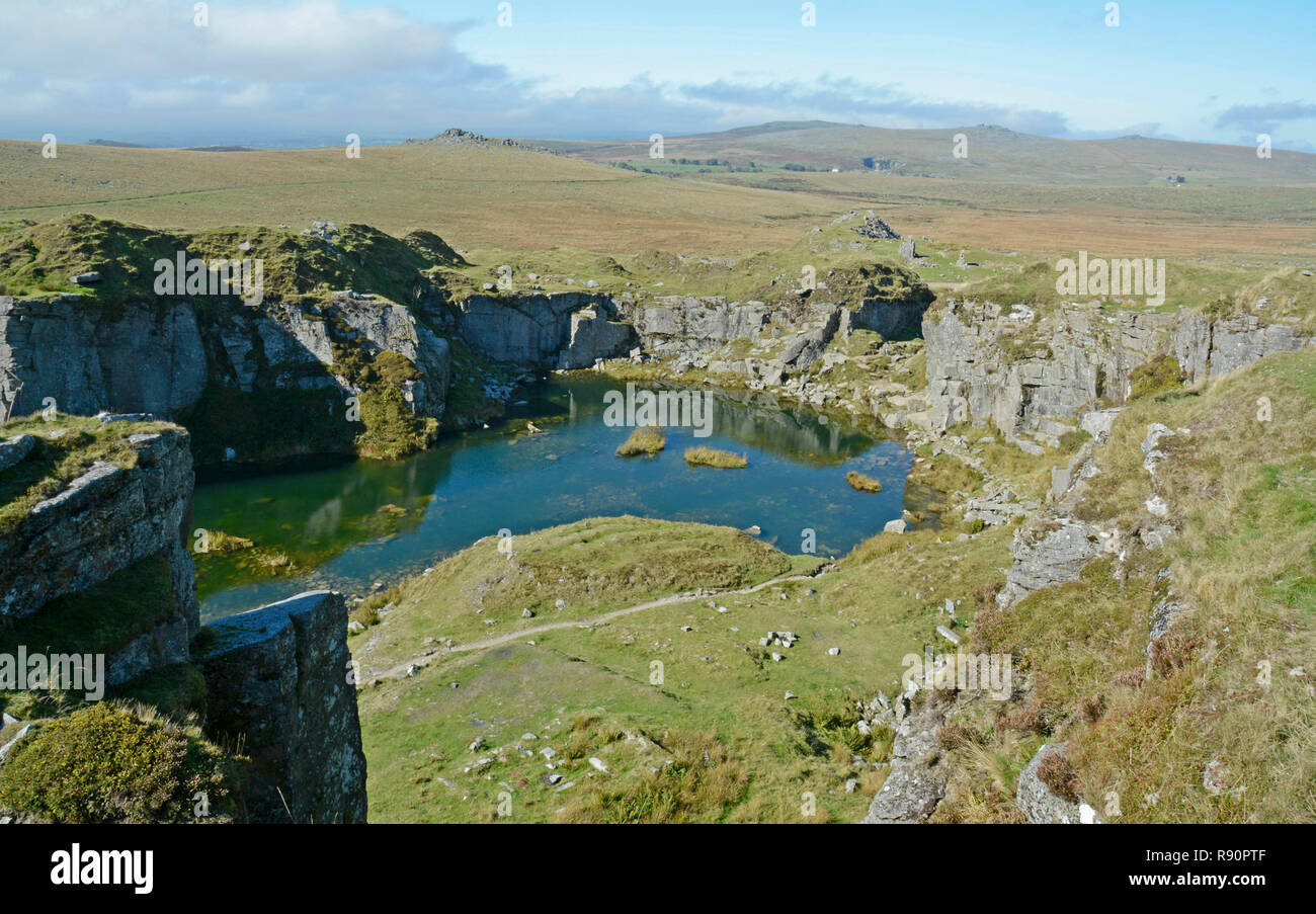 Foggintor quarries, Dartmoor, Devon Stock Photo - Alamy