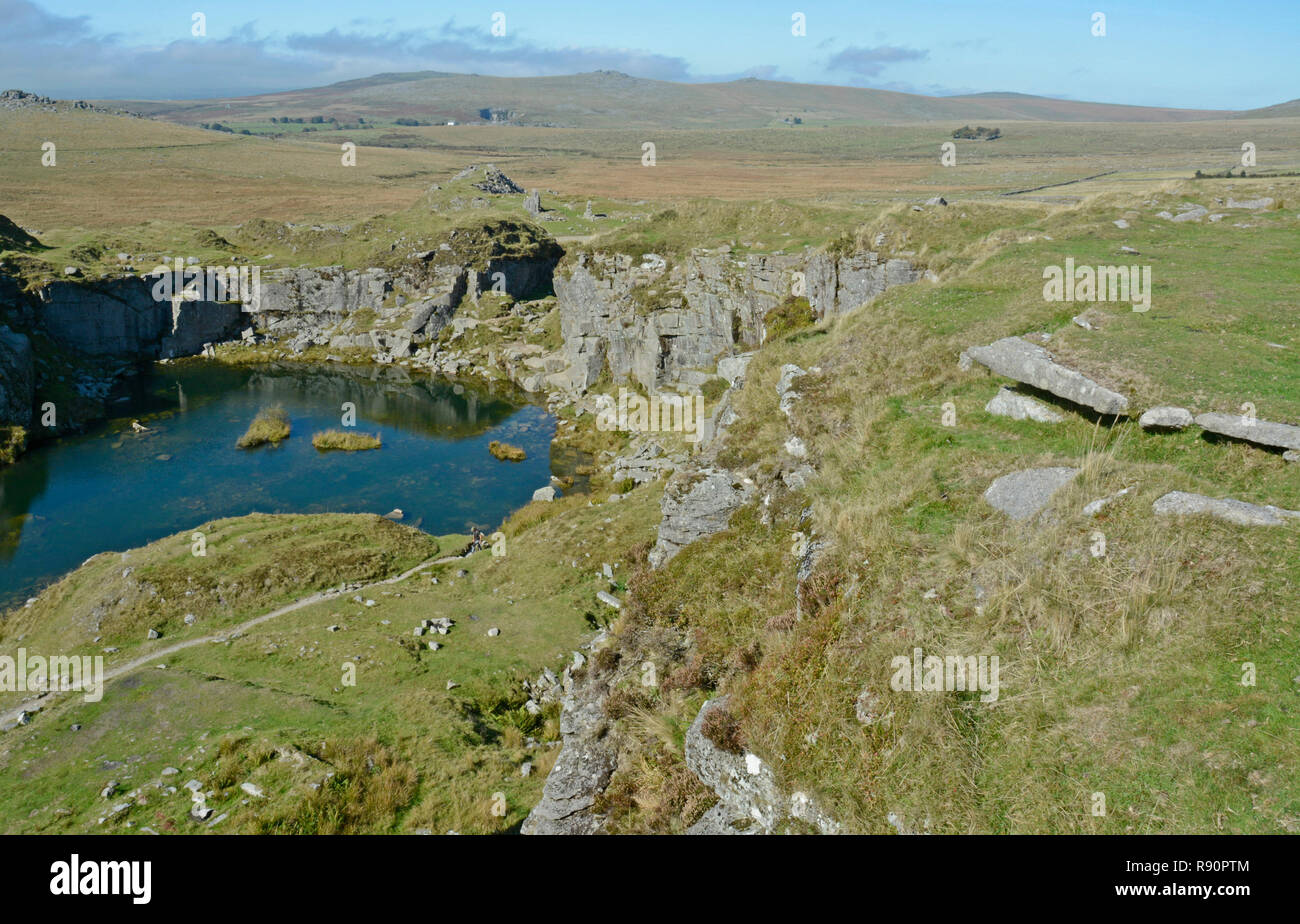 Foggintor quarries, Dartmoor, Devon Stock Photo - Alamy