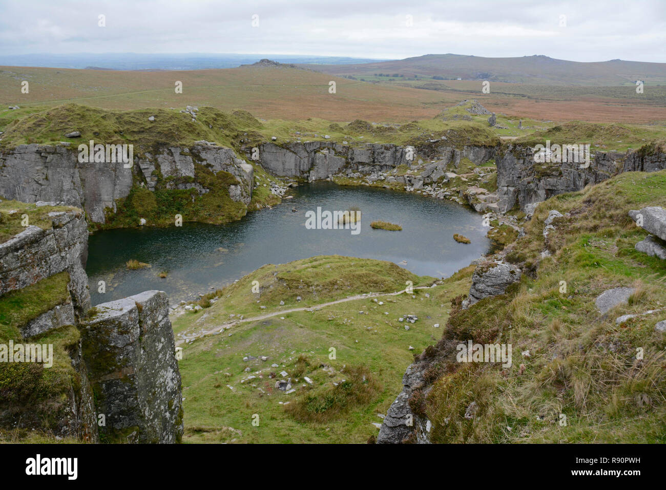Foggintor quarries, Dartmoor, Devon Stock Photo - Alamy