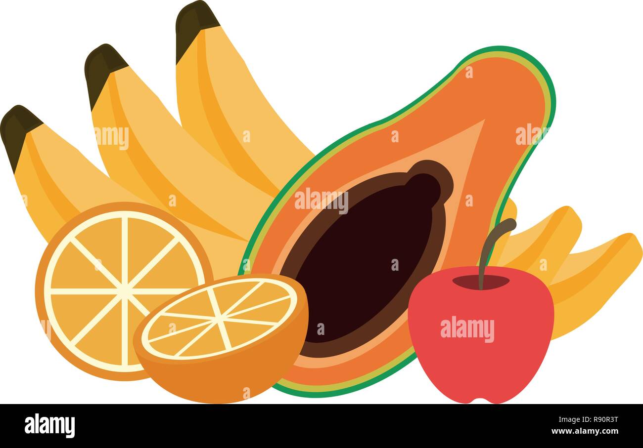 delicious fruits cartoon Stock Vector Image & Art - Alamy
