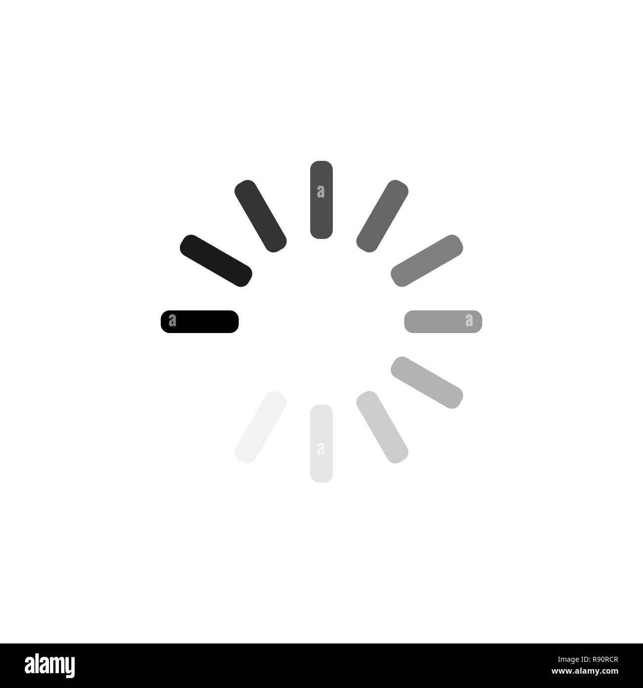 Vector illustration, flat design. Loading circle icon Stock Vector ...