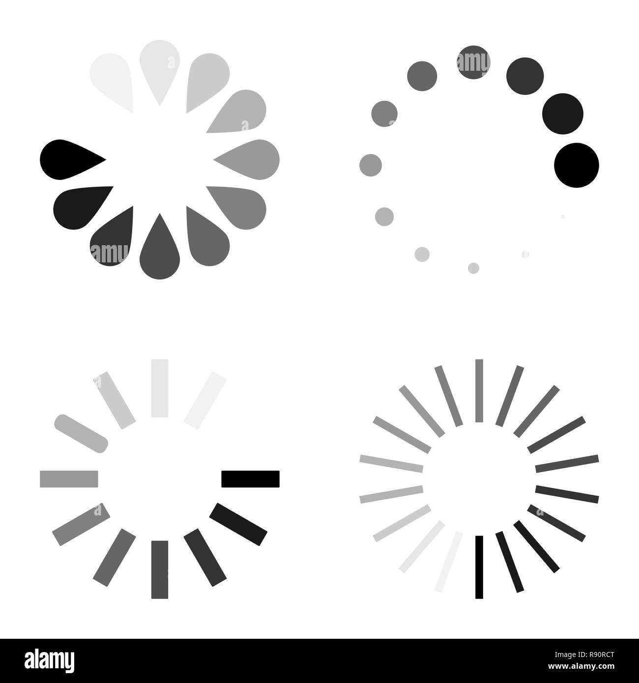Loading circle icon. Vector illustration, flat design Stock Vector ...