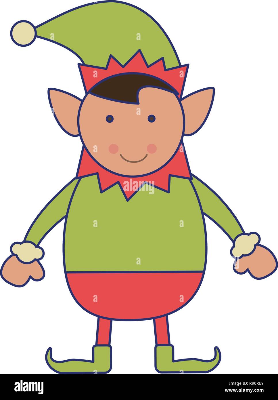 Christmas elf cartoon Stock Vector Image & Art - Alamy