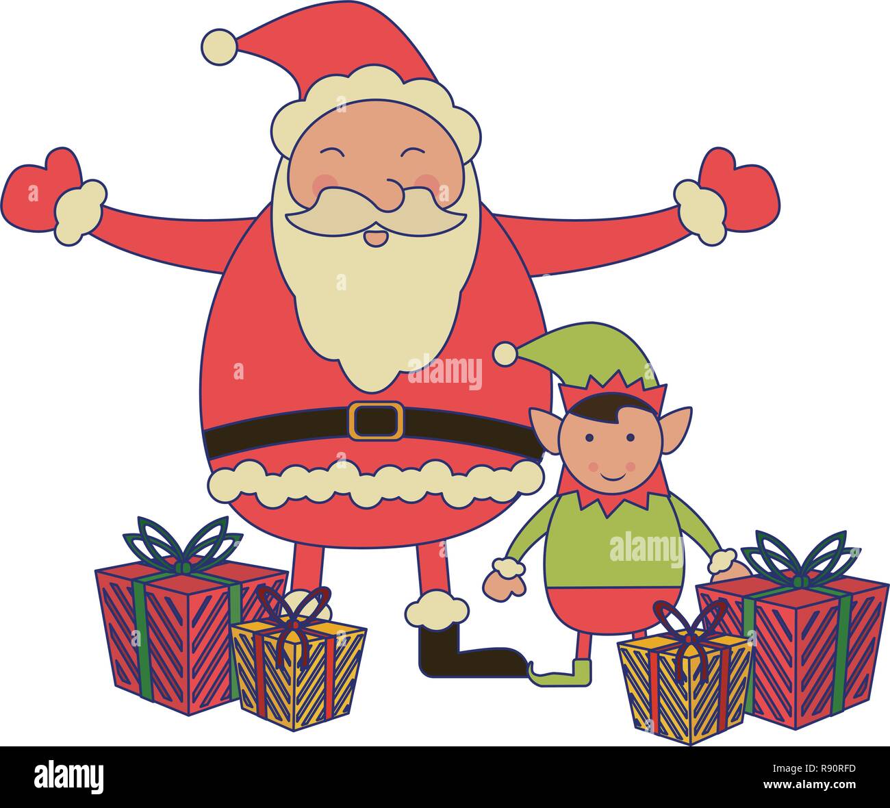 Christmas santa claus cartoon Stock Vector Image & Art - Alamy
