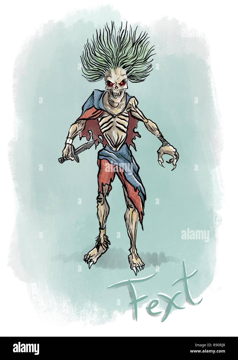 Norse mythology zombie illustration hi-res stock photography and images ...