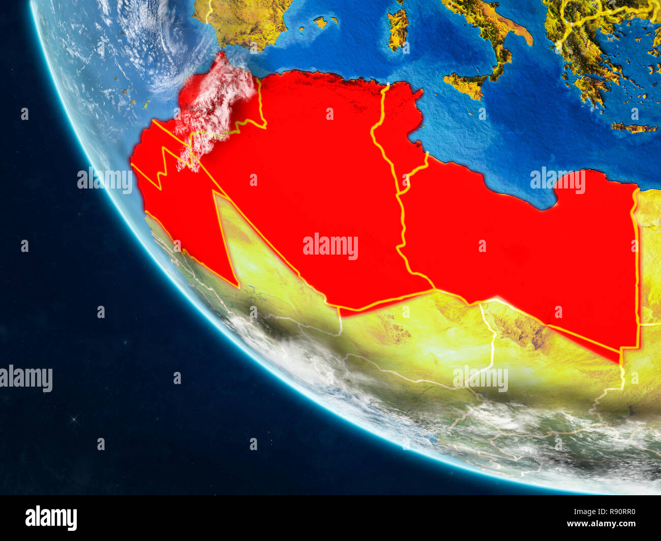 Map of arab maghreb hi-res stock photography and images - Alamy
