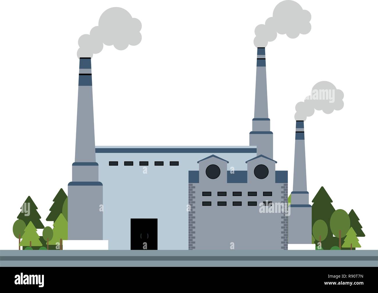 Factory on the street Stock Vector Image & Art - Alamy