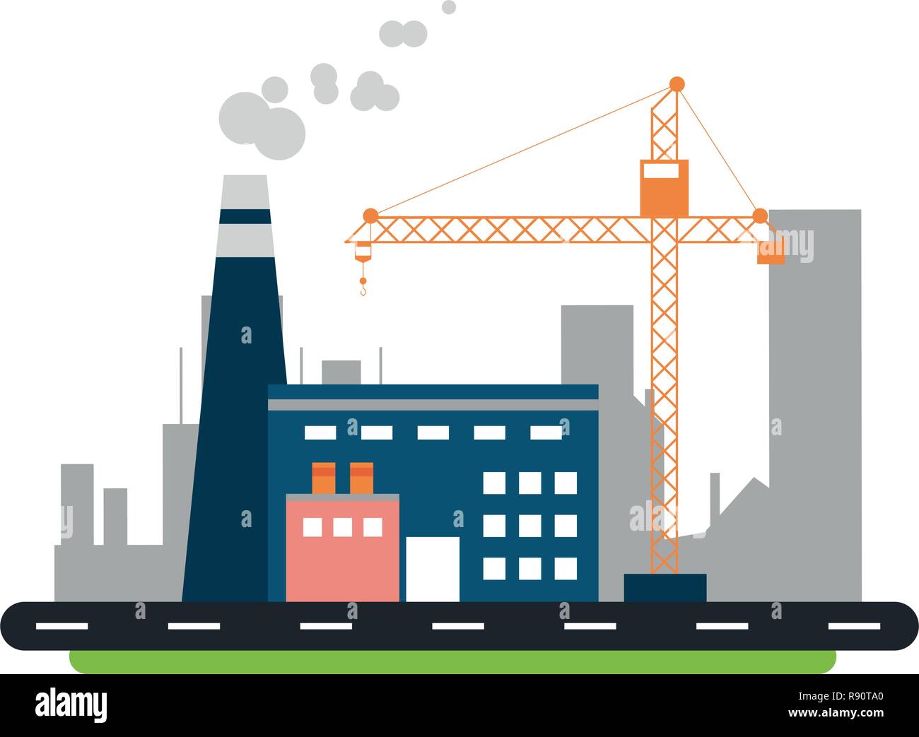 Factoy industry building Stock Vector Image & Art - Alamy