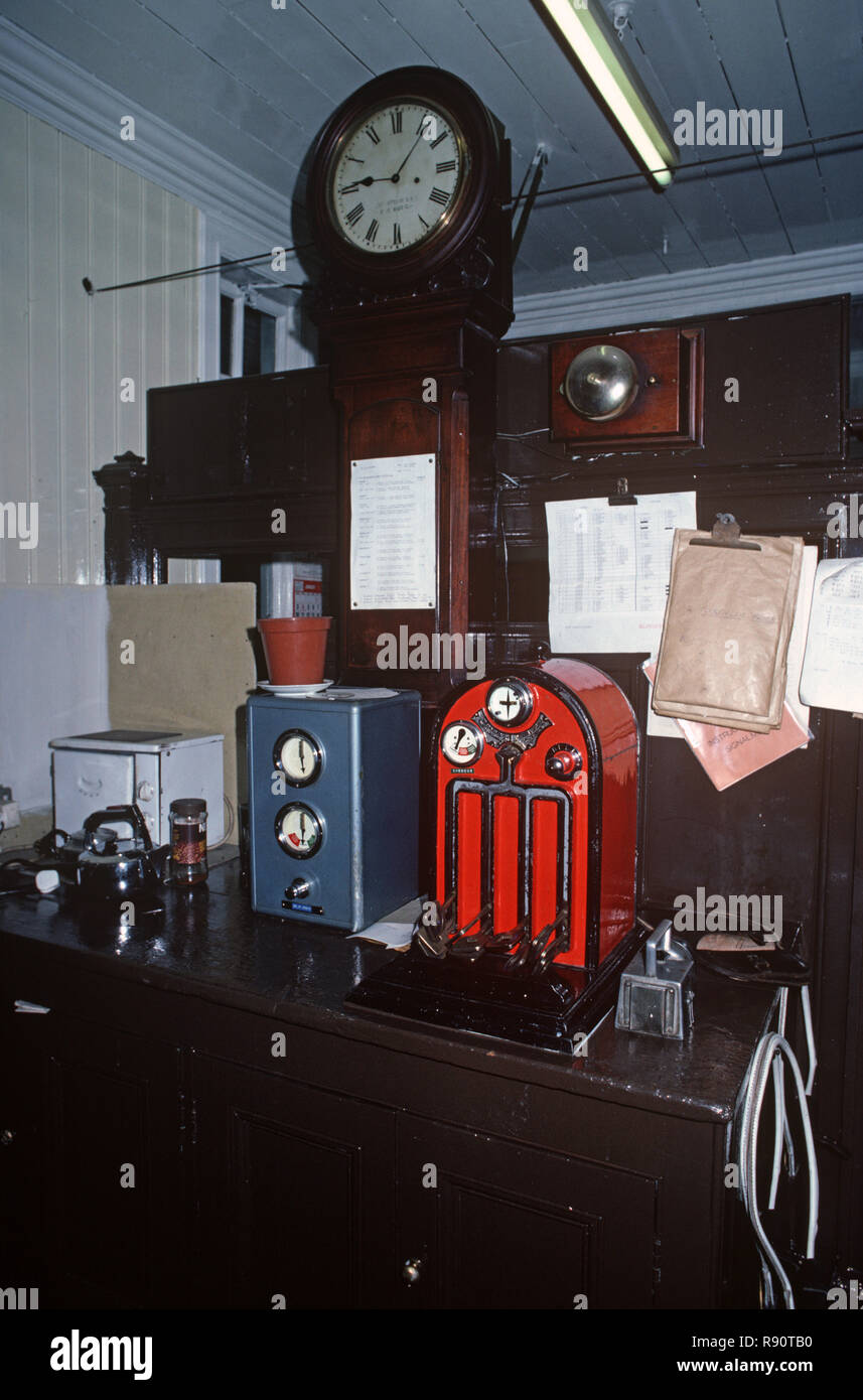 Single track token machine at Rannoch Moor railway station on the ...