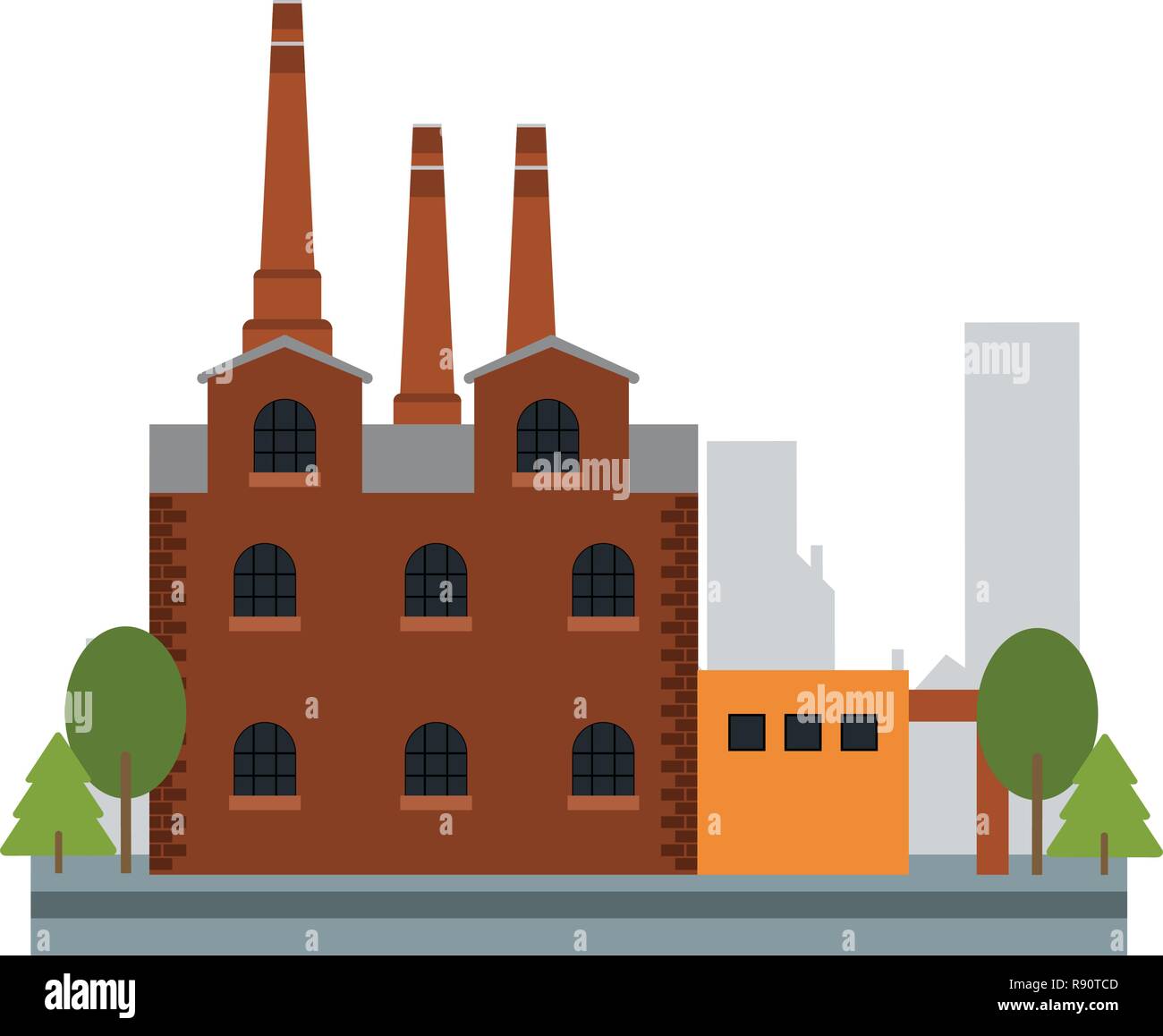 Factoy industry building Stock Vector Image & Art - Alamy