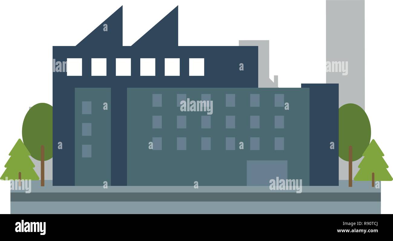 Factoy industry building Stock Vector Image & Art - Alamy