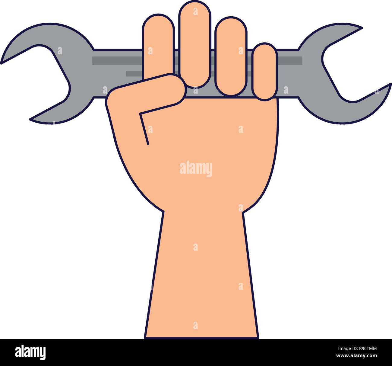 Hand with tool Stock Vector Image & Art - Alamy