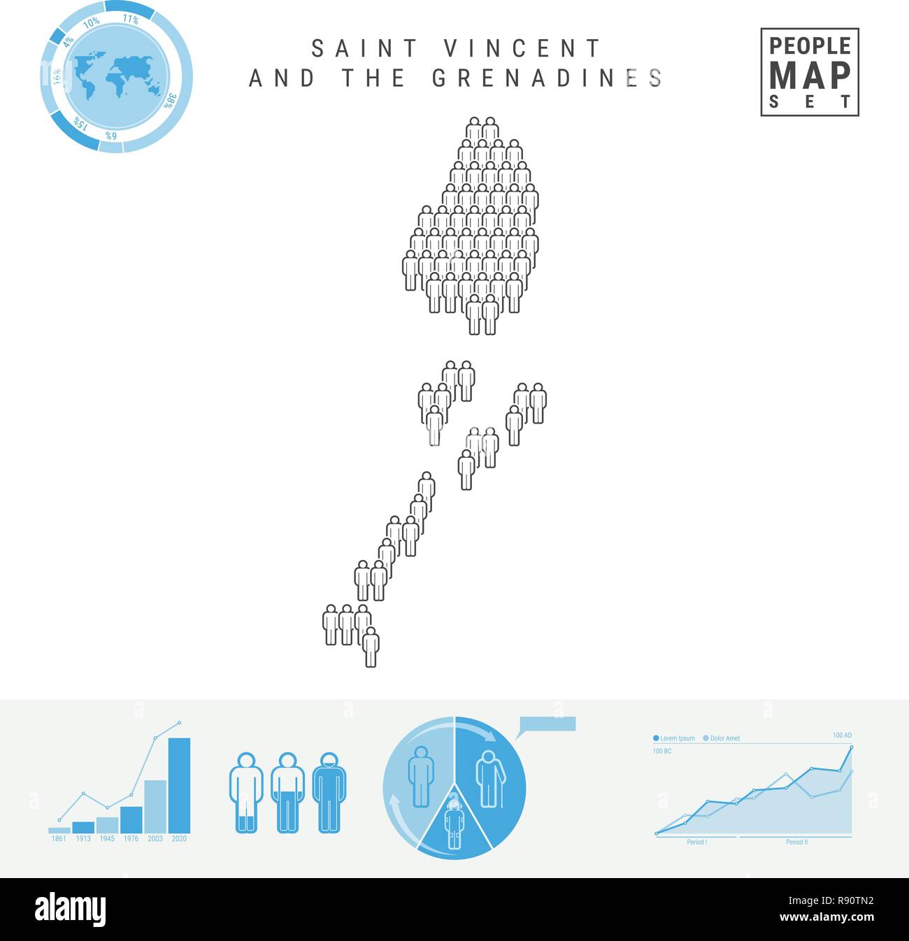 Map saint vincent and the grenadines hi-res stock photography and ...