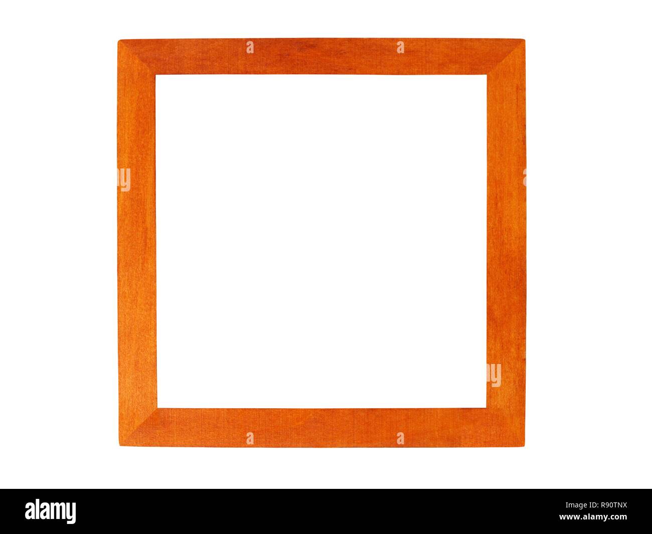 Square wooden picture frame isolated on white background Stock Photo ...