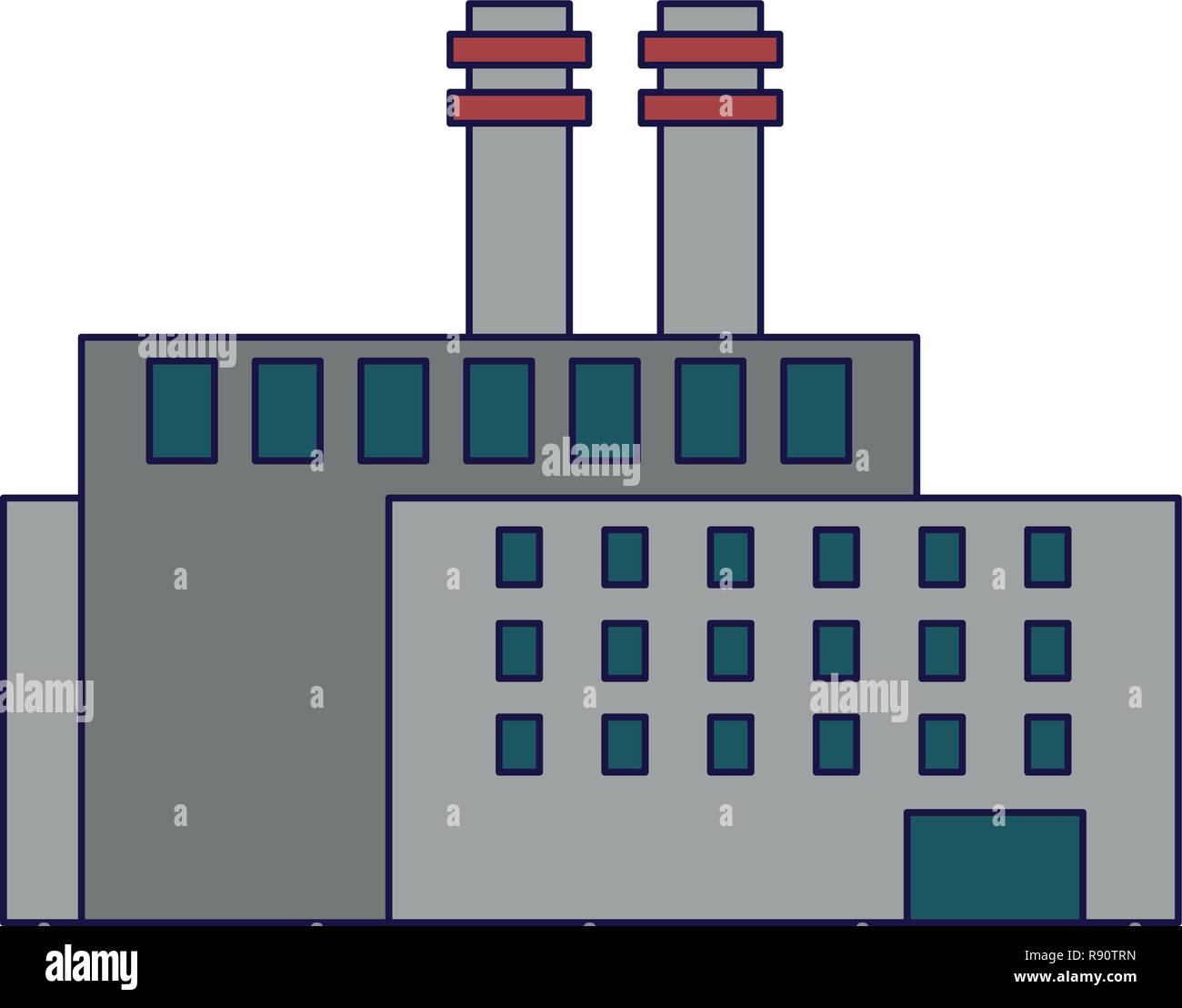 Steel manufacturing plant exterior Stock Vector Images - Alamy