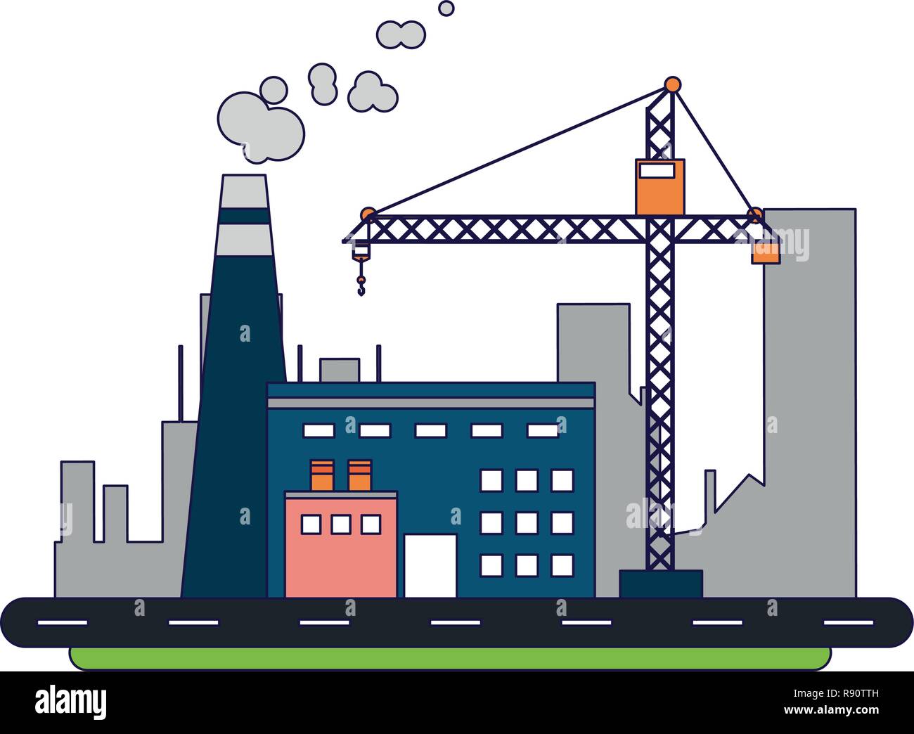 Factoy industry building Stock Vector Image & Art - Alamy