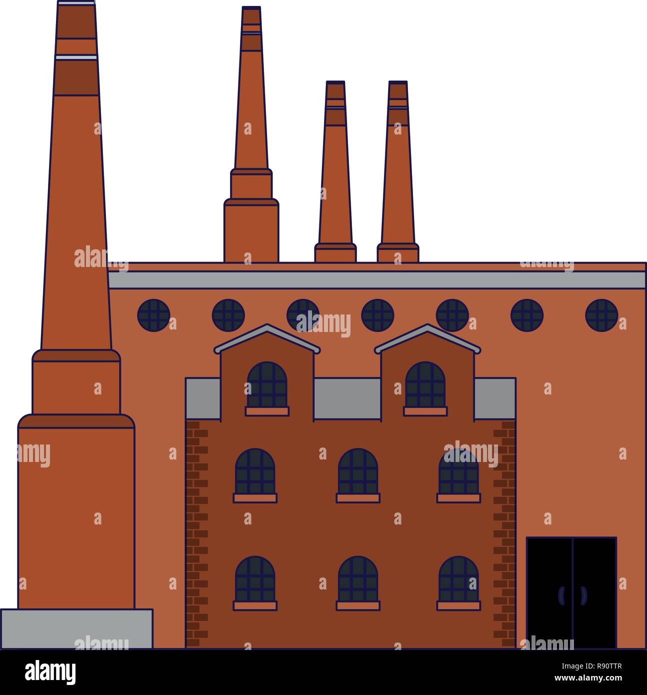 Factory industry building Stock Vector Image & Art - Alamy